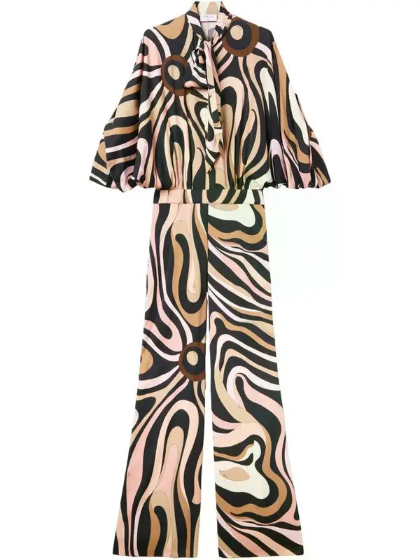 Emilio Pucci Marmo-print Jumpsuit - Black