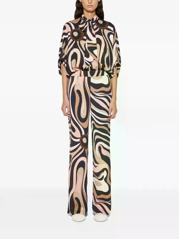 Emilio Pucci Marmo-print Jumpsuit - Black