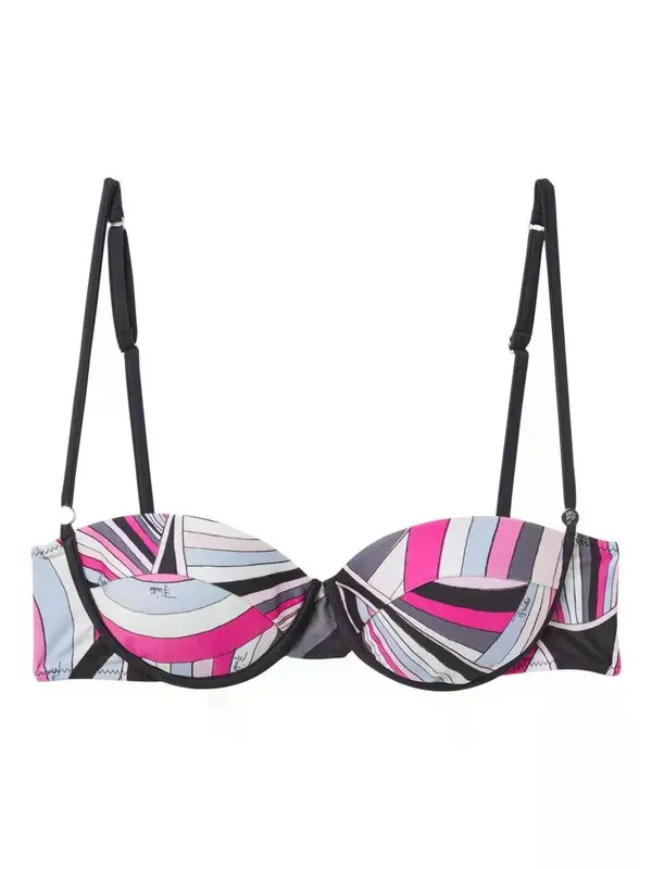 Emilio Pucci Iride-print Bikini Top - Pink