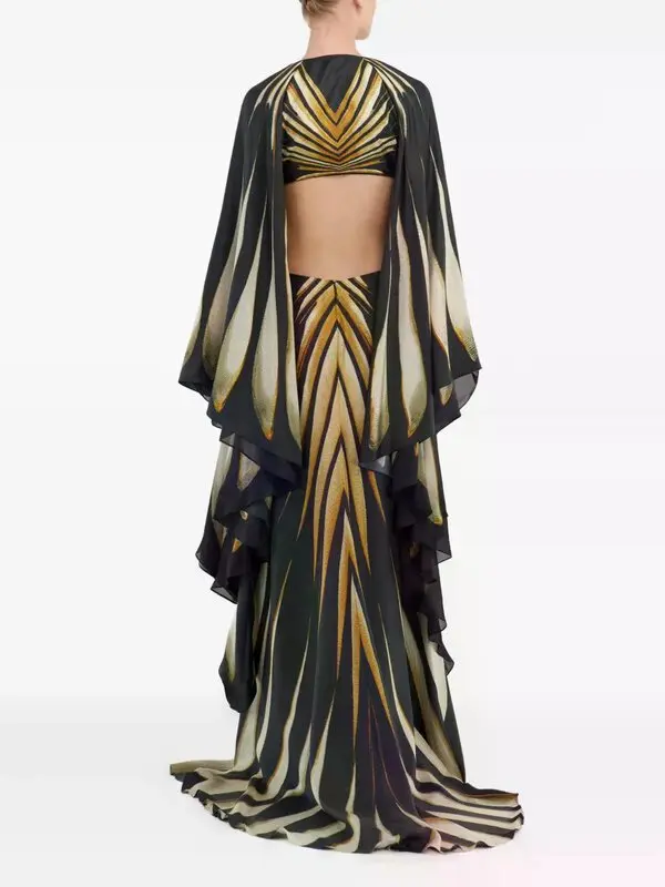 Roberto Cavalli Striped Maxi Dress