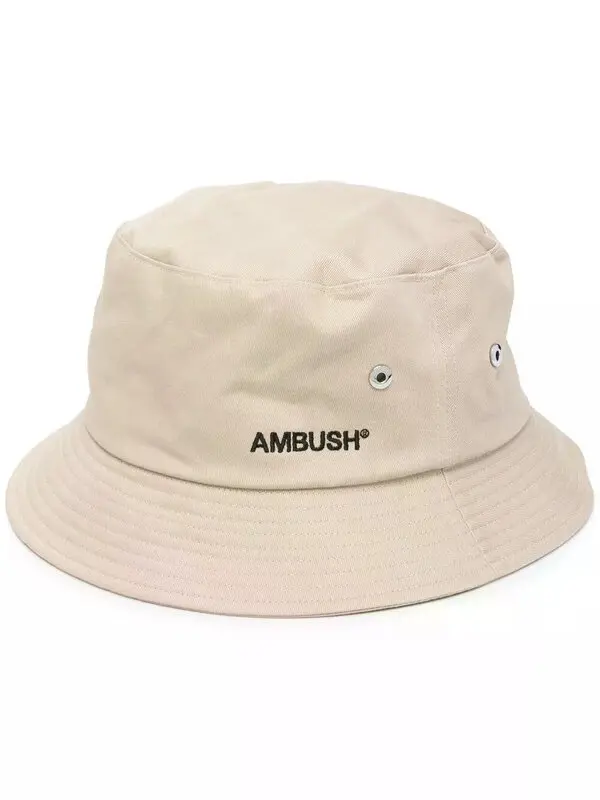 AMBUSH Logo-embroidered Bucket Hat - Neutrals
