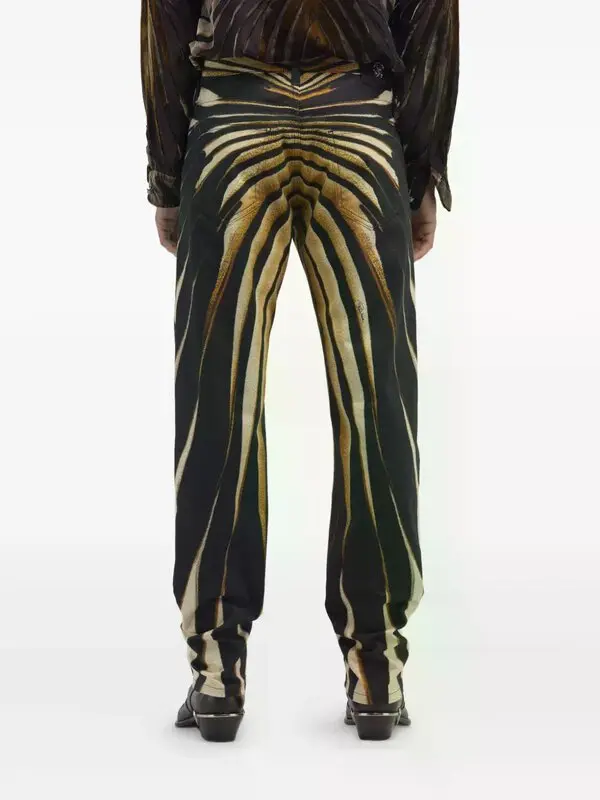 Roberto Cavalli Striped Trousers - Gold