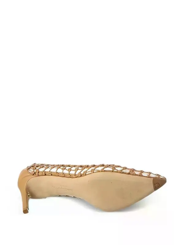 FERRAGAMO 70mm Ilary Woven Mesh Pumps