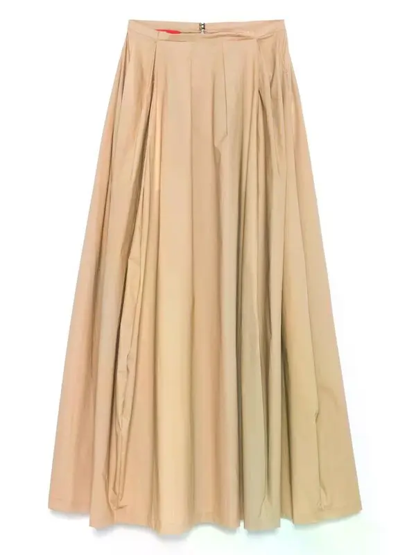 THELATEST Pleated A-line Midi Skirt
