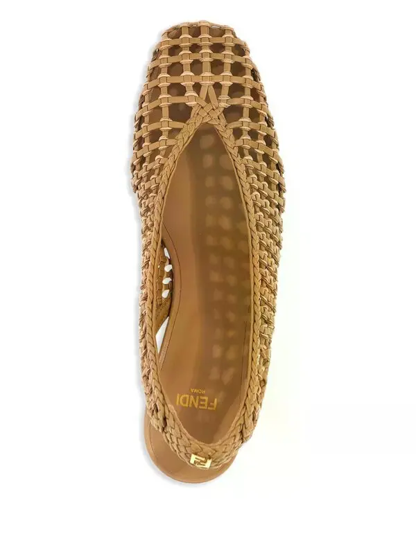 Fendi 46mm Woven Slingback Pumps