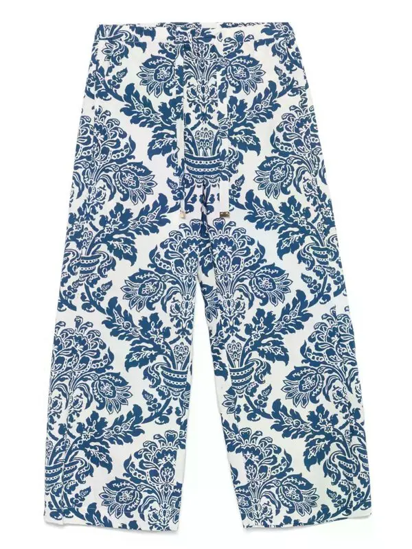 Max Mara Merano Printed Trousers - White