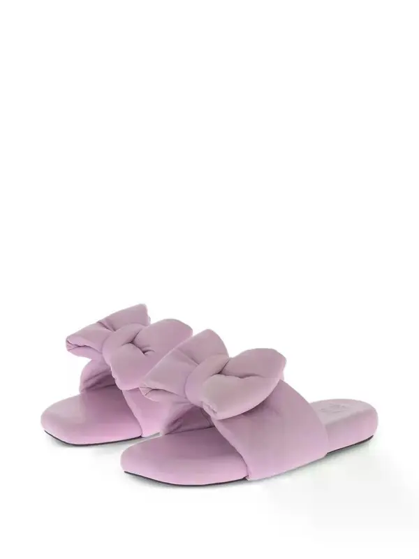 Off-White Bow Padded Slides - Purple