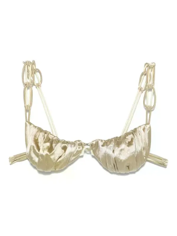 ISA BOULDER Reversible Bikini Top - Gold