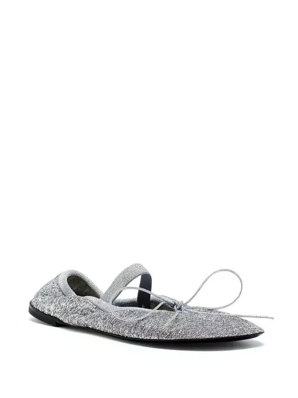 Proenza Schouler Glove Glitter Ballerinas - Silver
