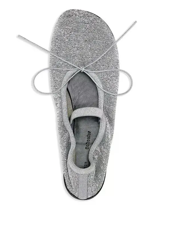 Proenza Schouler Glove Glitter Ballerinas - Silver