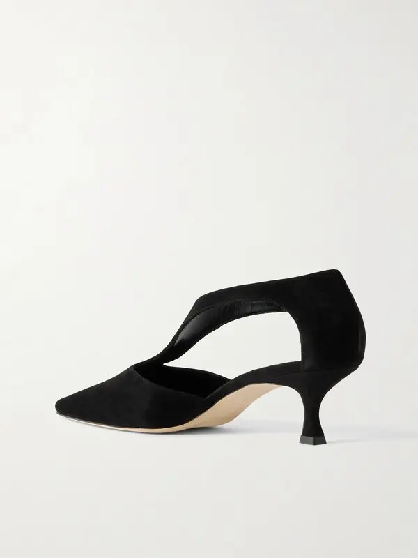 Manolo Blahnik Shufta 50 Suede Pumps