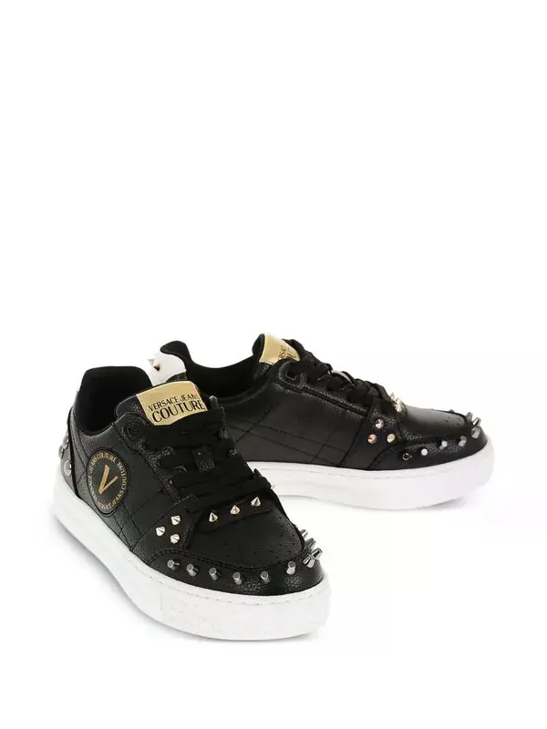 Versace Court 88 Studded Leather Sneakers