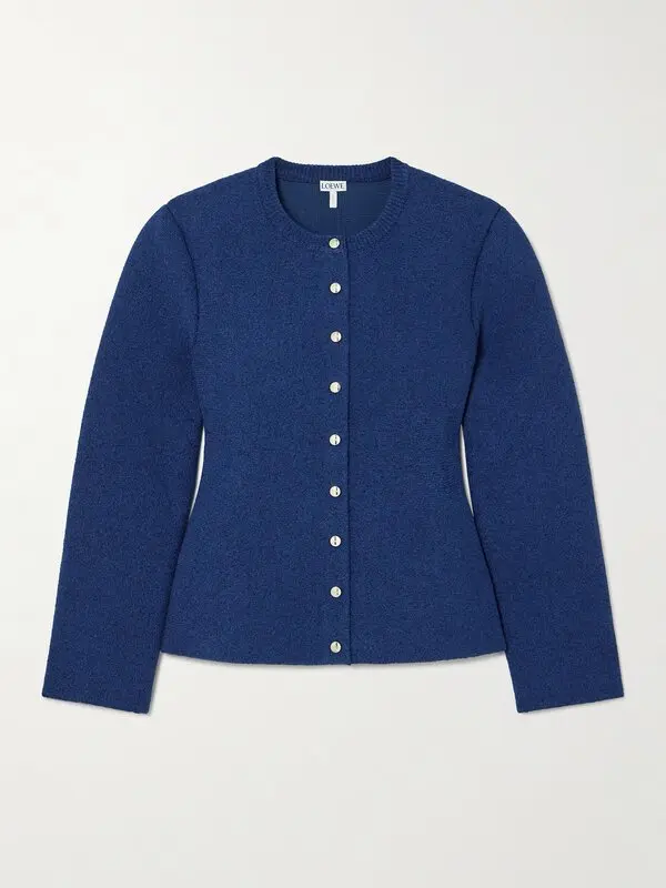 Loewe Chenille Cardigan - Blue