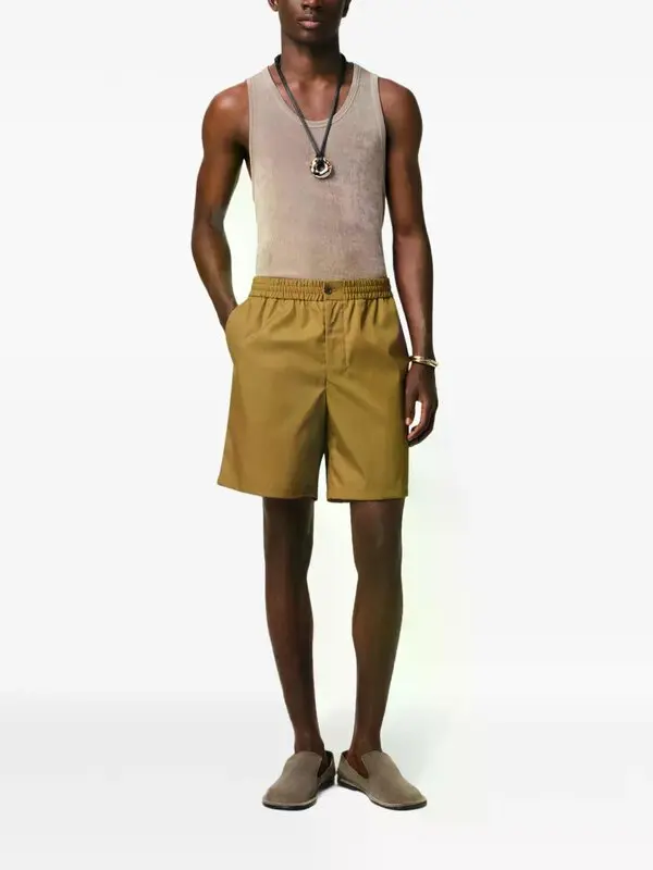 Ami Logo-plaque Shorts - Neutrals