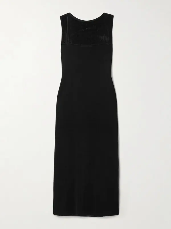 Khaite Ruslan Knitted Maxi Dress - Black