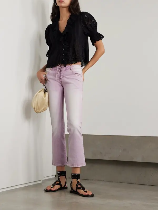Isabel Marant Valen Lace-up Flared Jeans