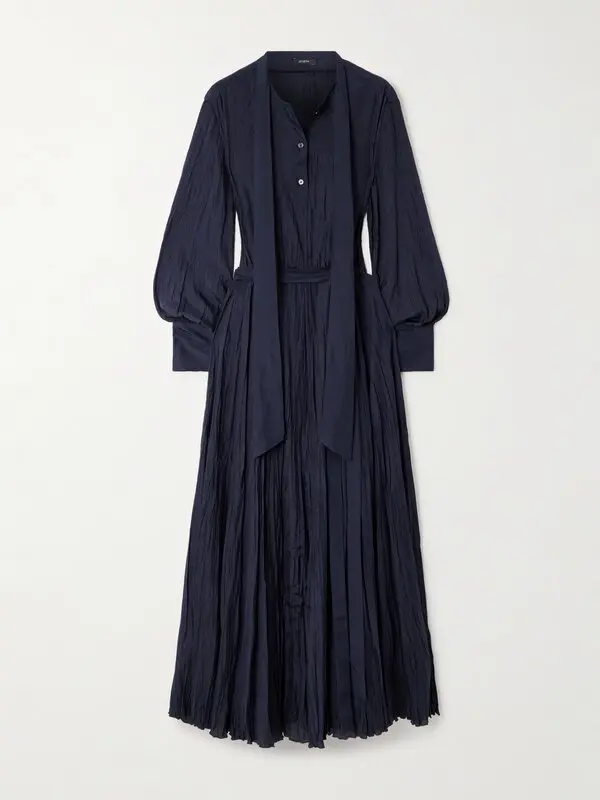 JOSEPH Lisa Crinkled Silk-habotai Maxi Dress