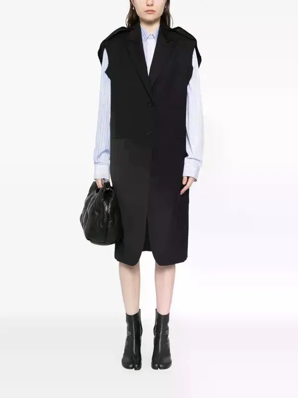 MOOHONG Single-breasted Sleeveless Coat
