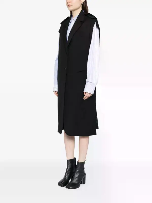 MOOHONG Single-breasted Sleeveless Coat