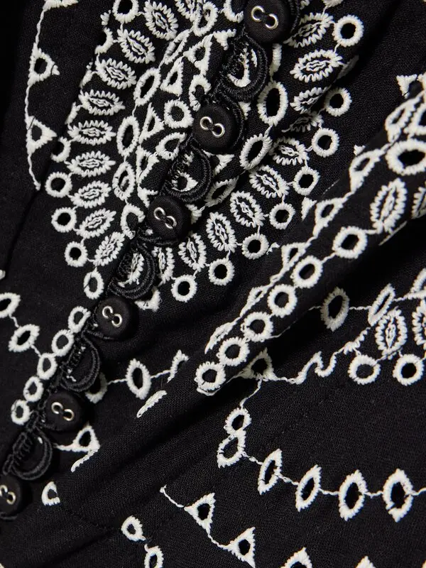 Charo Ruiz Ibiza Greba Broderie Anglaise Midi Dress