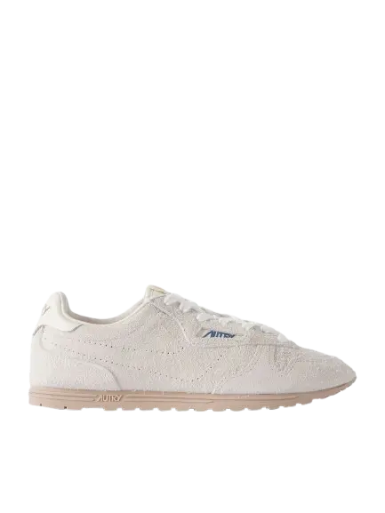 AUTRY - Windspin Leather-Trimmed Perforated Suede Sneakers