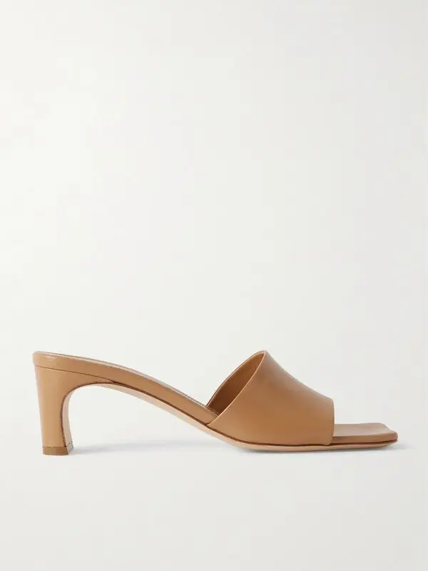 AeydĒ Jeanie Leather Mules - Brown