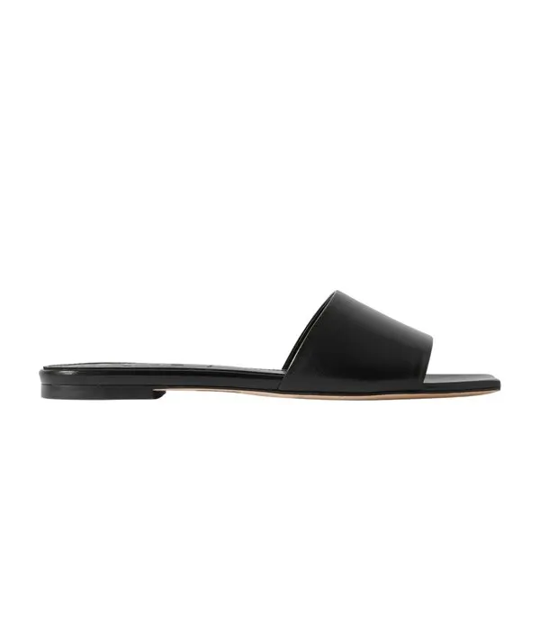 AeydĒ Anna Leather Slides - Black