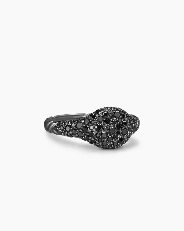 David Yurman Petite Pavé Pinky Ring - Black Diamond
