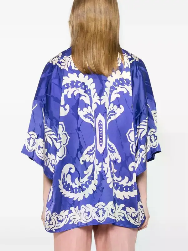 Etro Floral-print Jacket - Blue