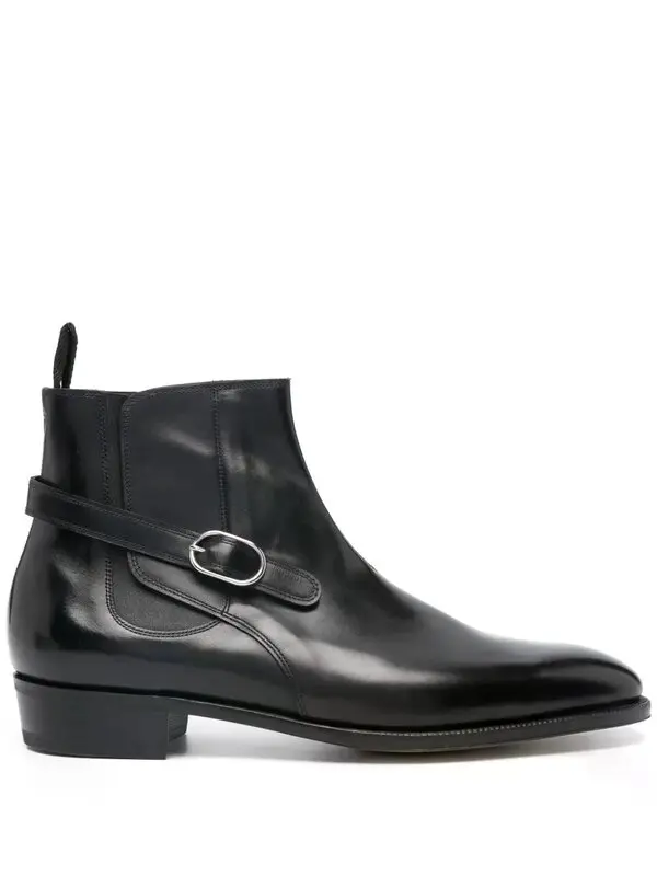 John Lobb Side-buckle Polished Leather Boots