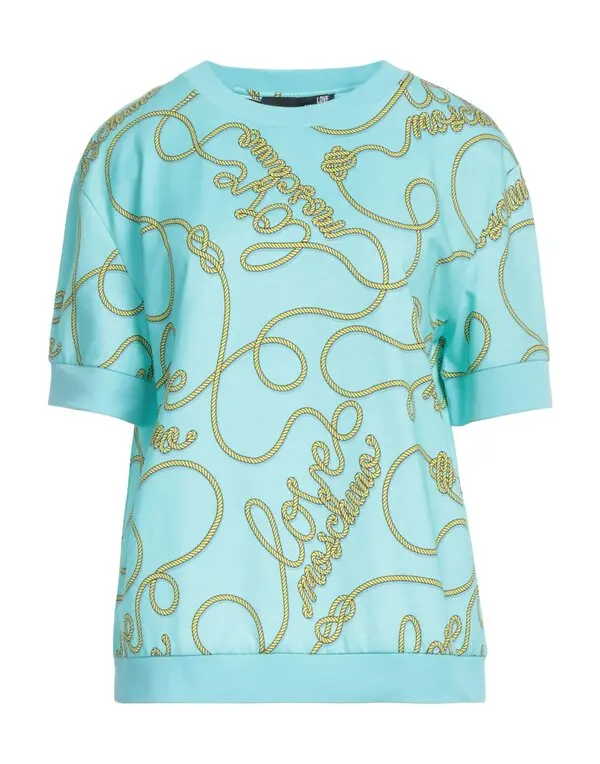 Moschino Graphic Print Crewneck Sweatshirt - Turquoise