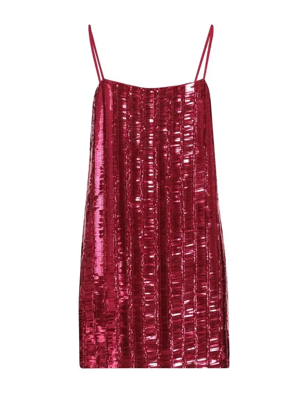 Pinko Sequinned Polyester Mini Dress - Garnet