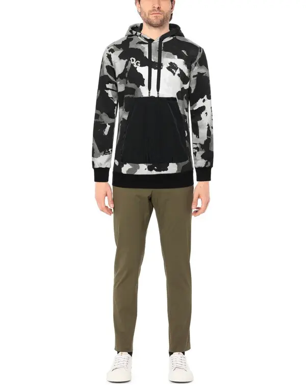 Dolce & Gabbana Camouflage Print Hooded Sweatshirt - Black