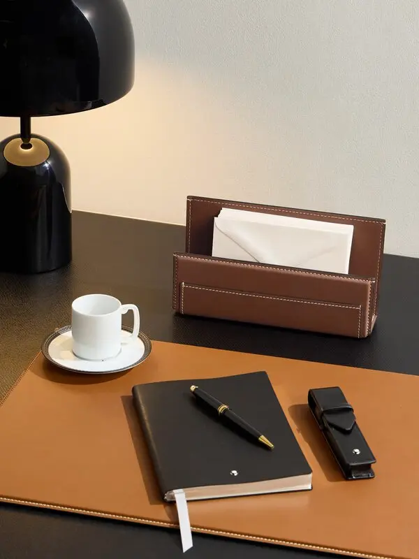 Ralph Lauren Brennan Leather Letter Rack