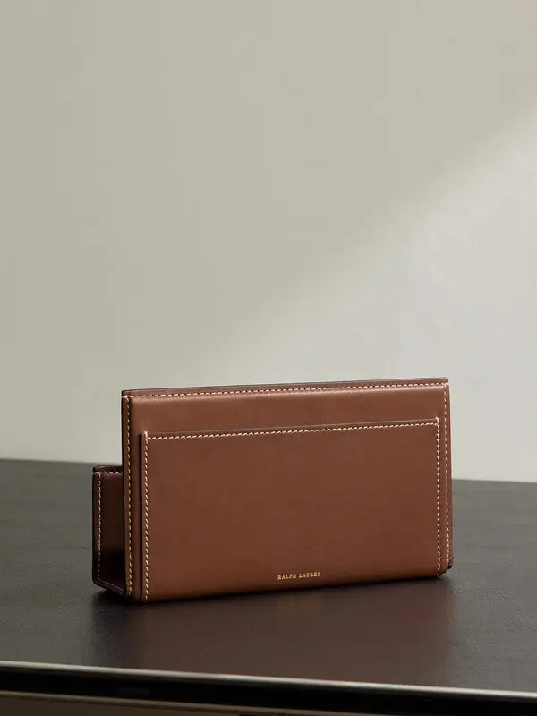 Ralph Lauren Brennan Leather Letter Rack