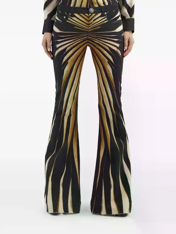 Roberto Cavalli Printed Flared Trousers