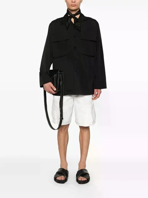 JIL SANDER Logo-embroidered Shirt - Black