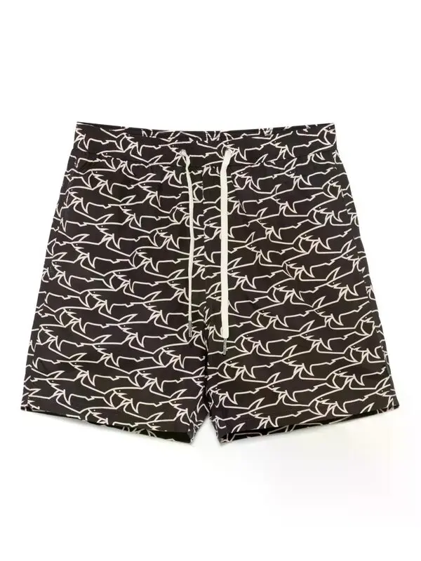 Paul & Shark Printed Swim Shorts - Black