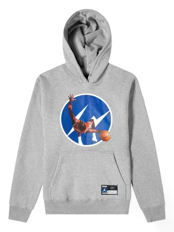 JORDAN Fragment Image Hoodie - Grey