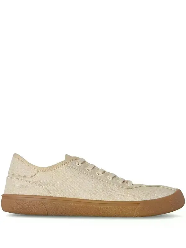 THE ROW Canvas Lace-up Sneakers - Neutrals