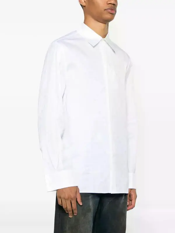 MARINE SERRE Moon-jacquard Poplin Shirt