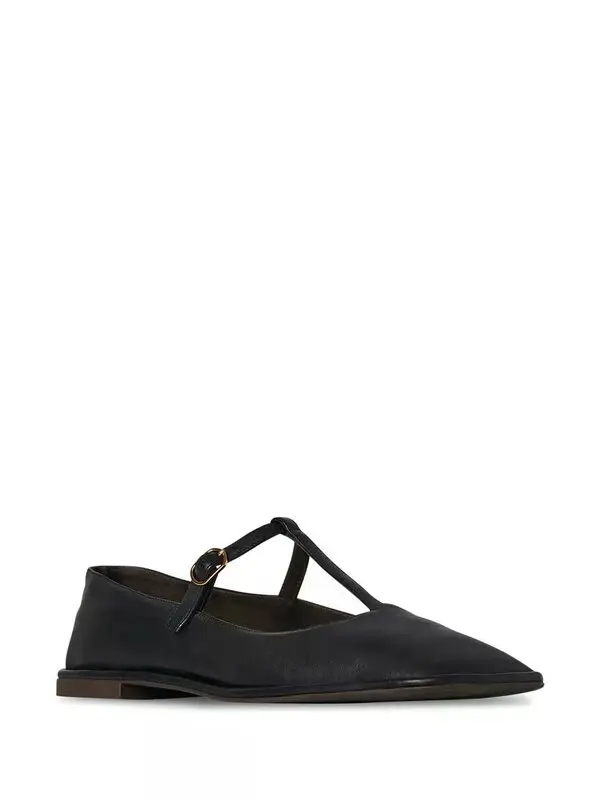 THE ROW T-strap Ballerina Flats - Black