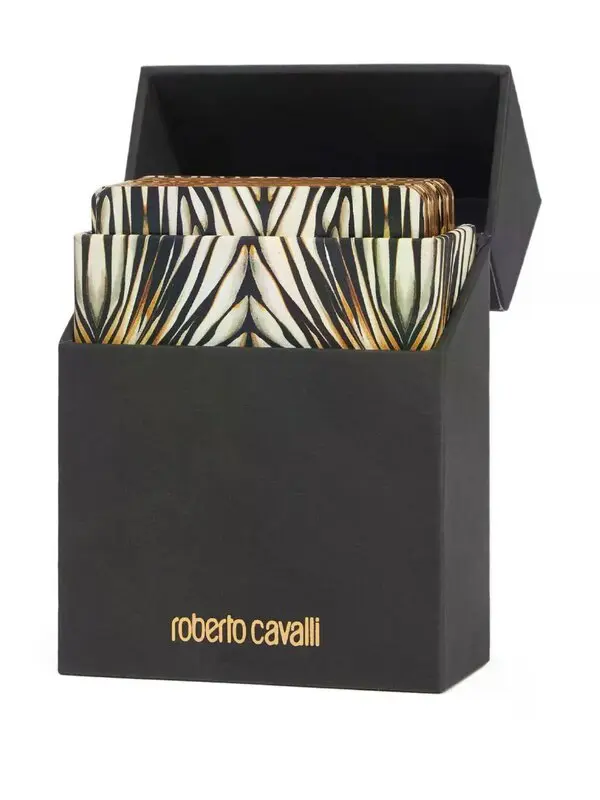 Roberto Cavalli Ray Of Gold-print Playing Cards - Black