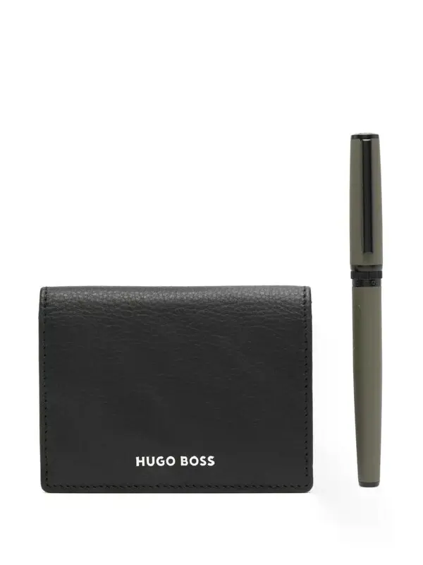 BOSS Cardholder And Fountain Pen Set - Green