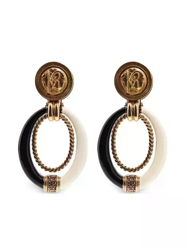 Roberto Cavalli Statement Drop Earrings - Gold