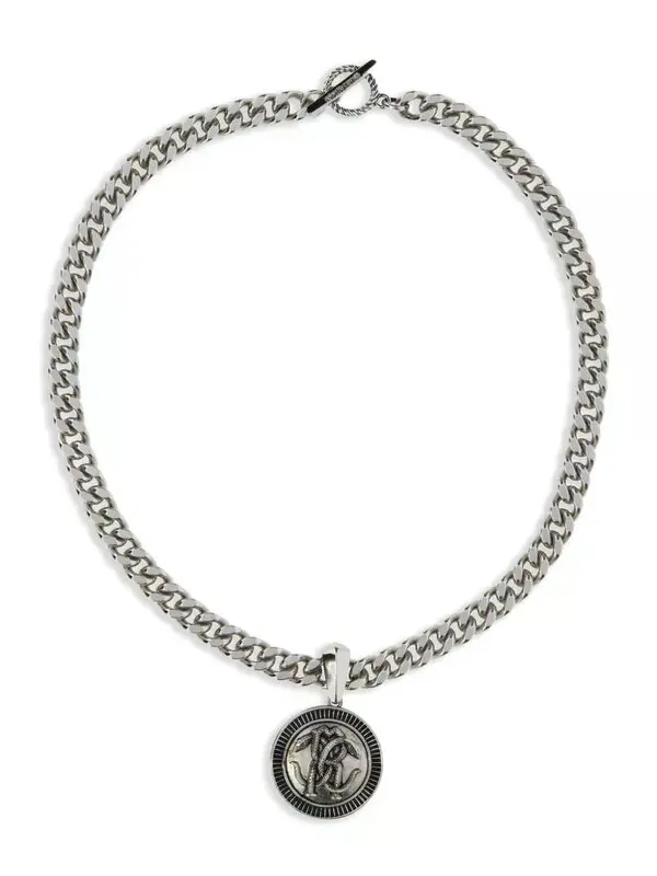 Roberto Cavalli Chain Pendant Necklace - Silver
