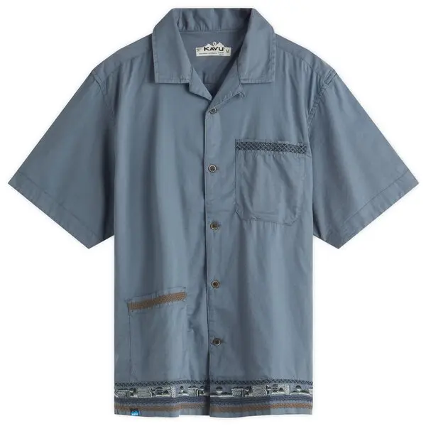 KAVU Bay Beach Camp Collar Vacation Shirt - Stormy Weather