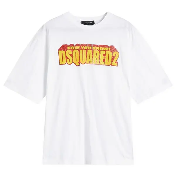 Dsquared2 3d Logo Loose Fit T-shirt - White