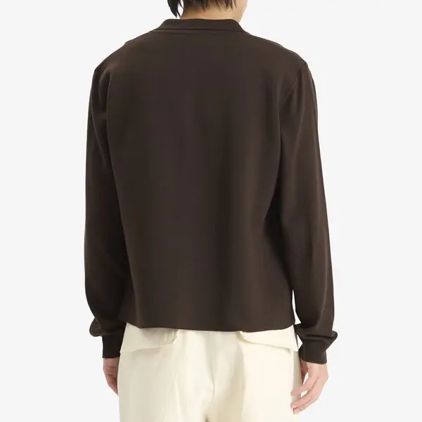 SECOND / LAYER Embroidered Logo Button-down Knit