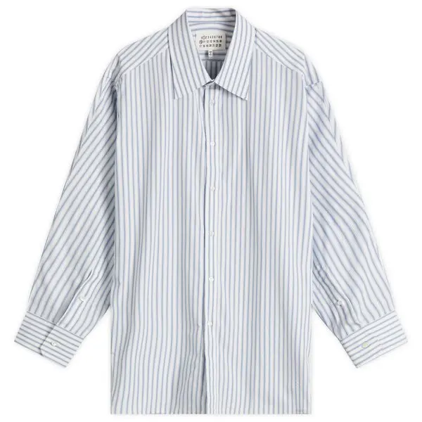 MAISON MARGIELA Long Sleeve Striped Shirt - White/grey